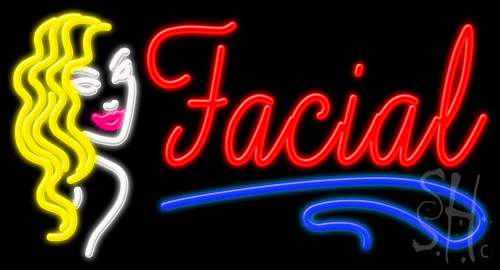 Facial LED Neon Sign - Facial Neon Signs - Everything Neon