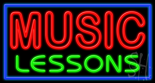 Music Lessons LED Neon Sign - Music Neon Signs - Everything Neon