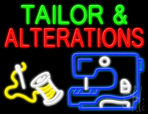 Tailor And Alterations LED Neon Sign - Tailor Neon Signs - Everything Neon