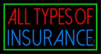 All Types Of Insurance LED Neon Sign - Insurance Neon Signs ...