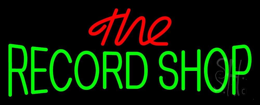 The Record Shop Block 1 LED Neon Sign - Record Shop Neon Signs ...