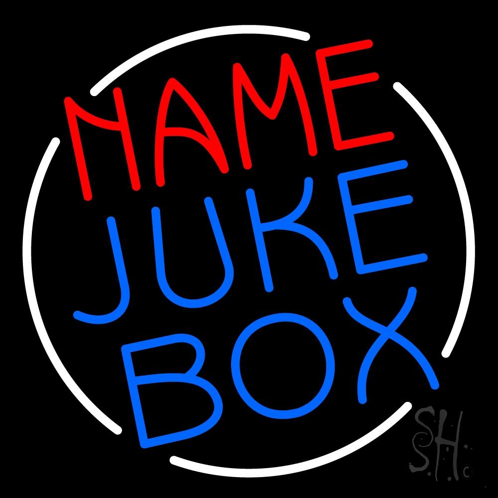 Custom Juke Box White Border Neon Sign | Custom Neon Signs - Every ...