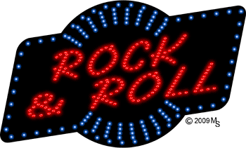 Rock and Roll Animated LED Sign | Entertainment LED Signs - Every Thing ...