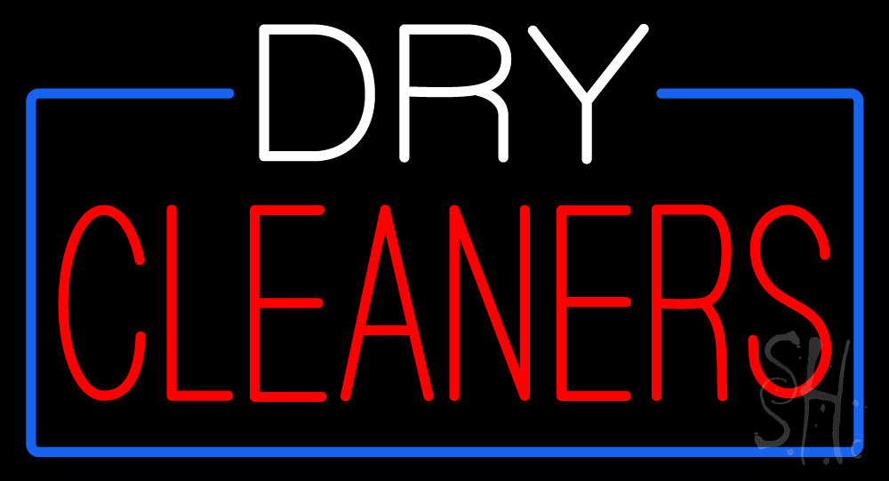 White Red Dry Cleaners LED Neon Sign - Dry Cleaning Neon Signs ...