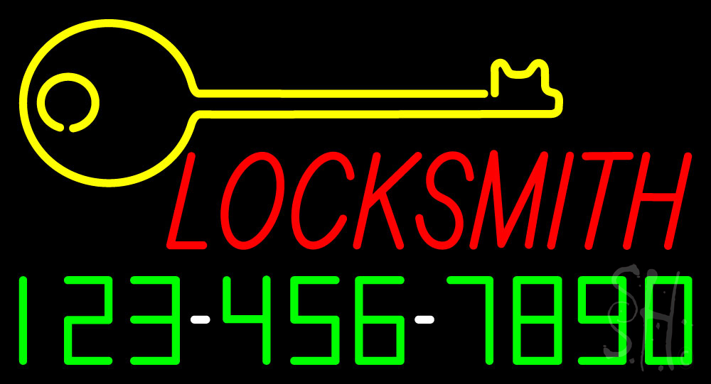 Locksmith LED Neon Sign - Home Improvement Neon Signs - Everything Neon