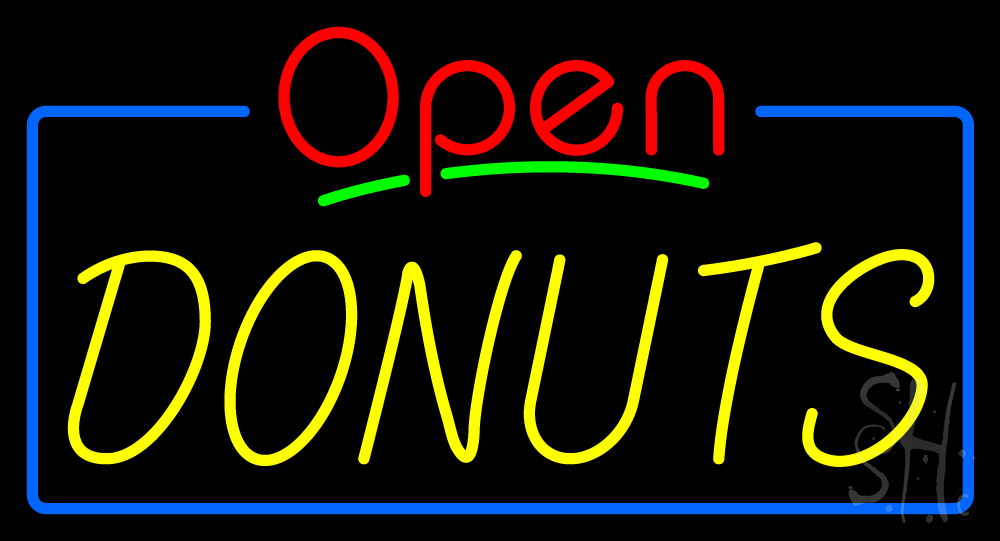 Open Red Donuts Neon Sign - Donuts Neon Signs - Everything Neon