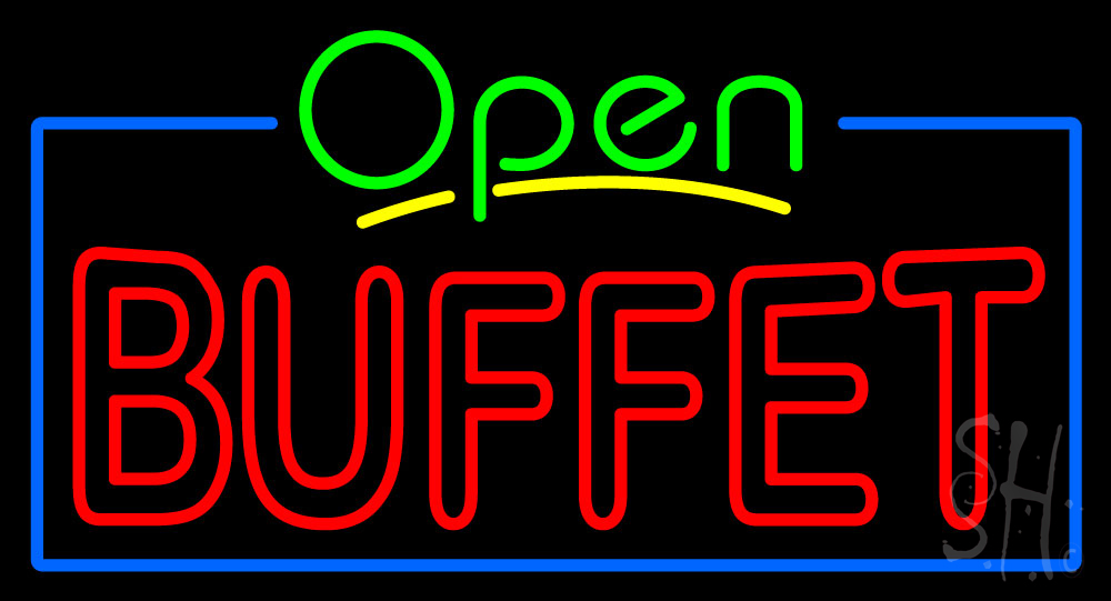 Open Buffet LED Neon Sign - Buffet Neon Signs - Everything Neon