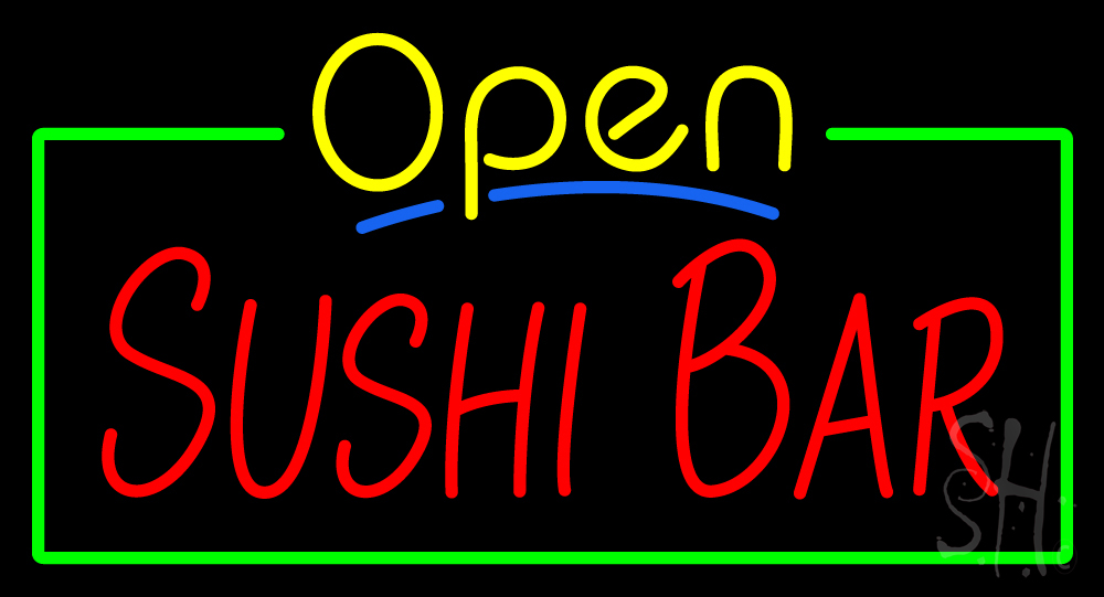 Open Sushi Bar LED Neon Sign - Sushi Bar Neon Signs - Everything Neon