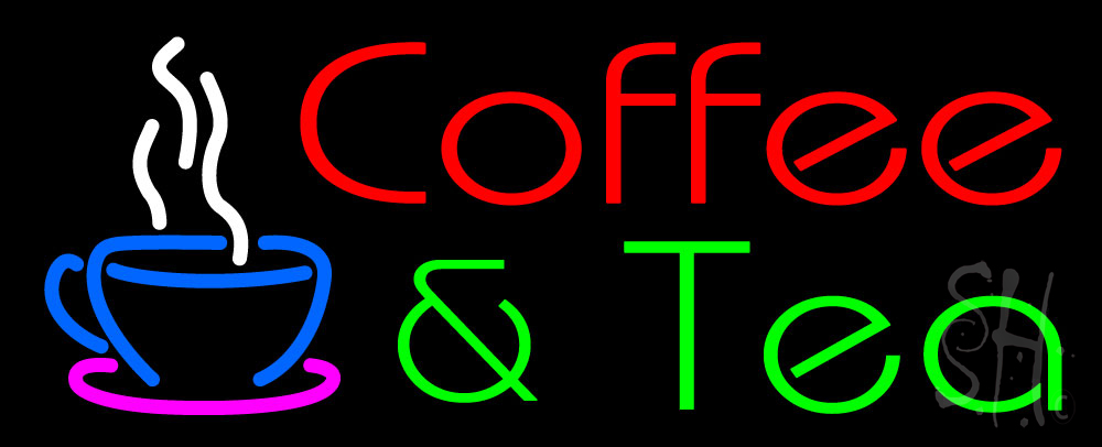 Red Coffee & Green Tea Neon Sign | Coffee Neon Signs - Every Thing Neon